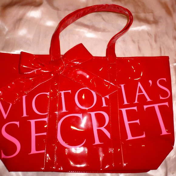Victoria's Secret | Bags | Victorias Secret Hot Runway Red Pink Tote ...